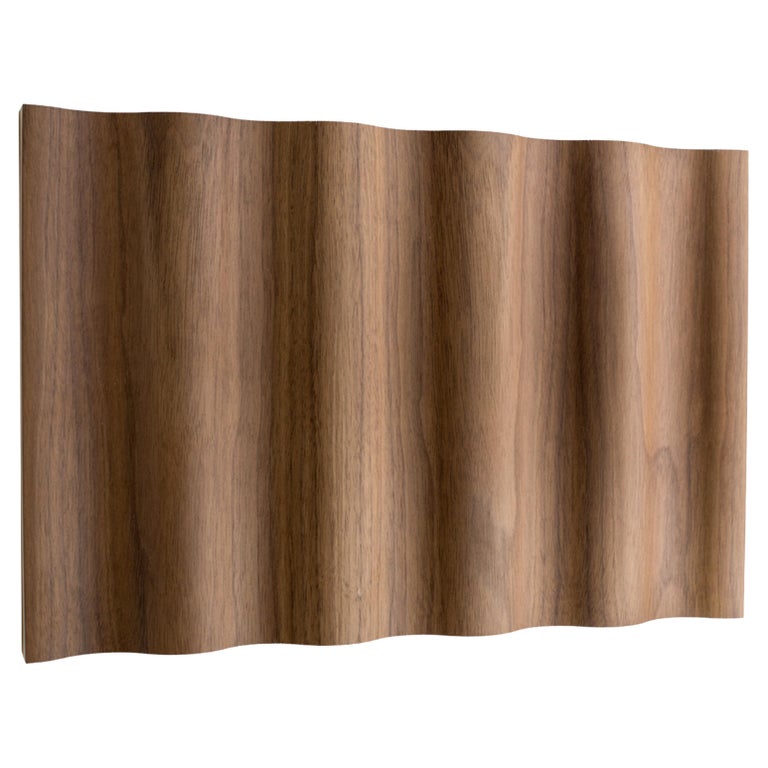 Contemporary Walnut Veneer Interior Hang Wall Panel Nami by Hachi ...