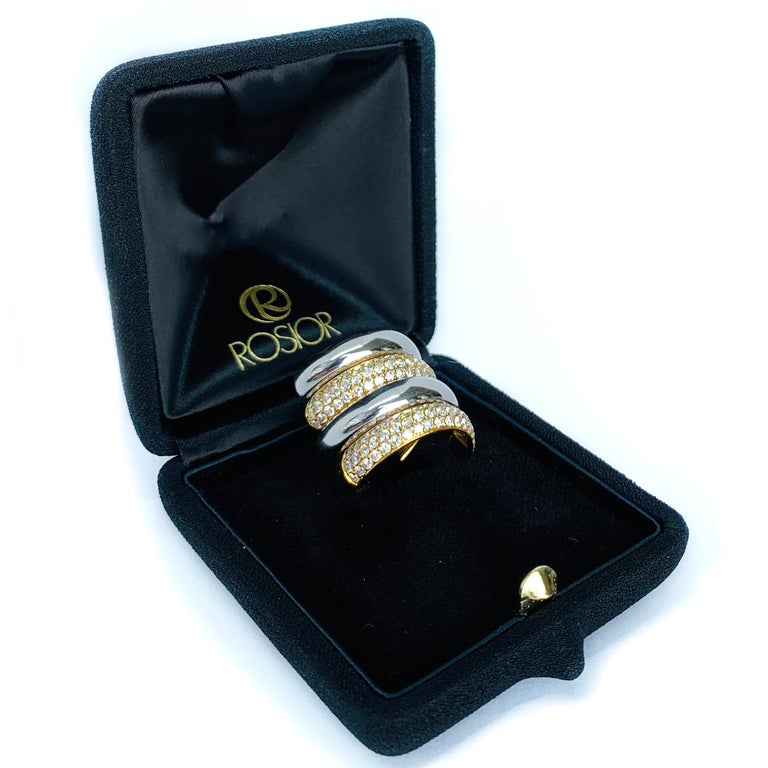 Rosior "Detachable" Rings set with Diamonds in White and Yellow Gold ...