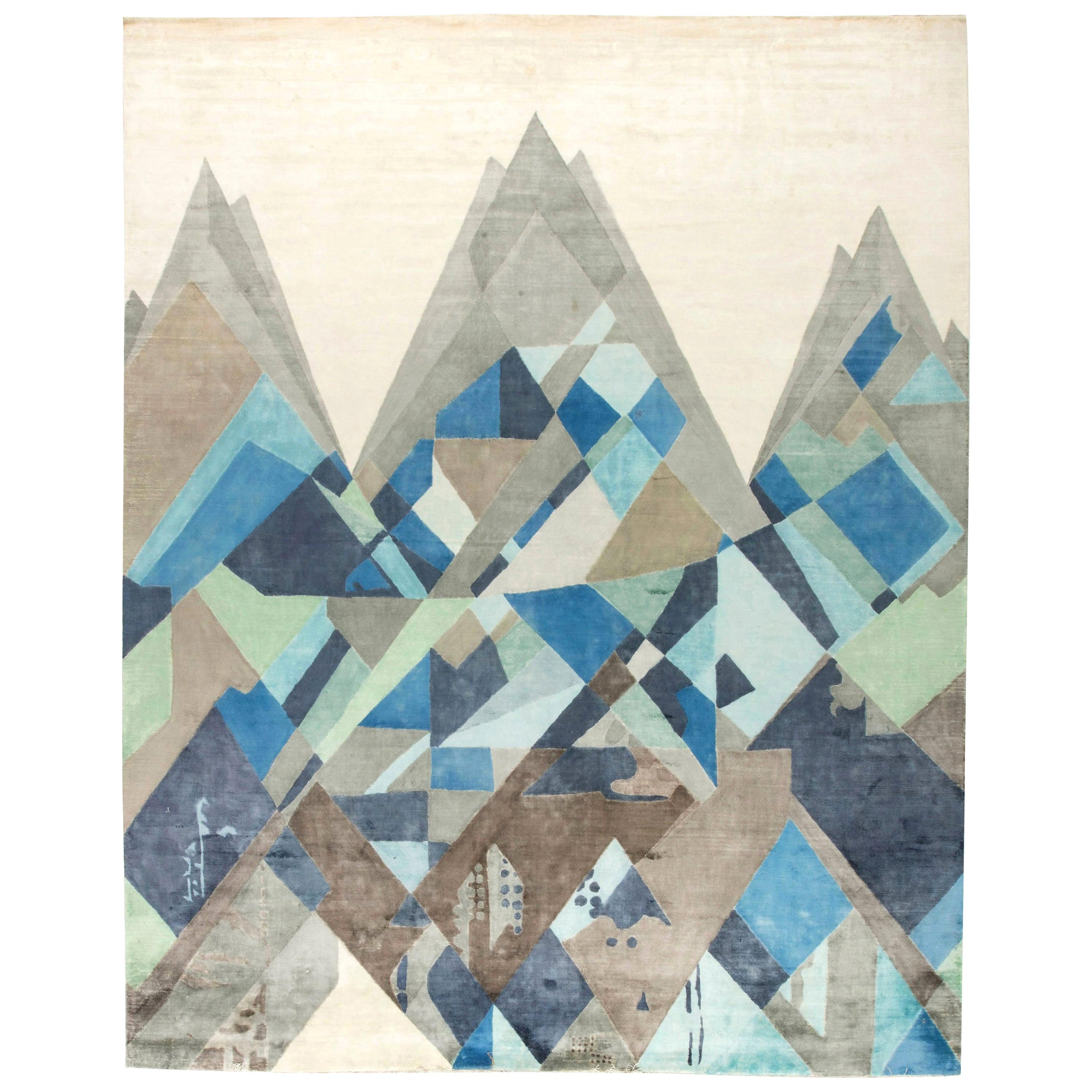 Taos Winter White Contemporary Flokati Rug For Sale at 1stdibs