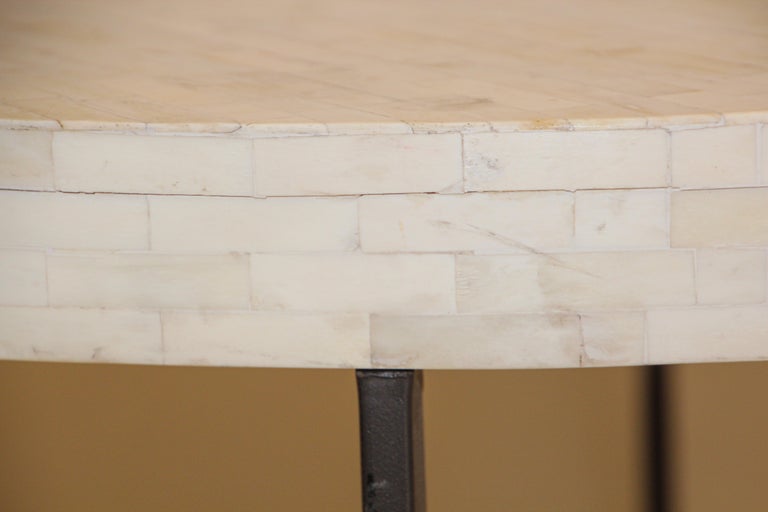 Contemporary White Bone Inlay Round Table For Sale at 1stDibs | bone ...