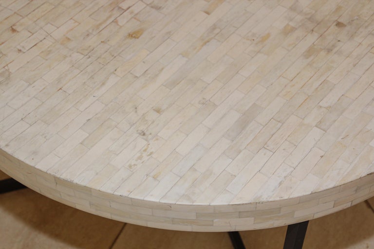 Contemporary White Bone Inlay Round Table For Sale at 1stDibs | bone ...