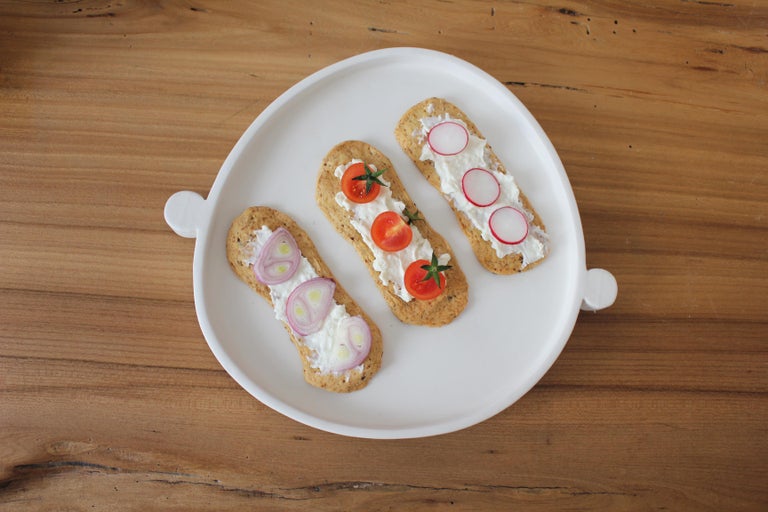 Contemporary White Ceramic Flat Serving Dish Plate Handmade For Sale at ...
