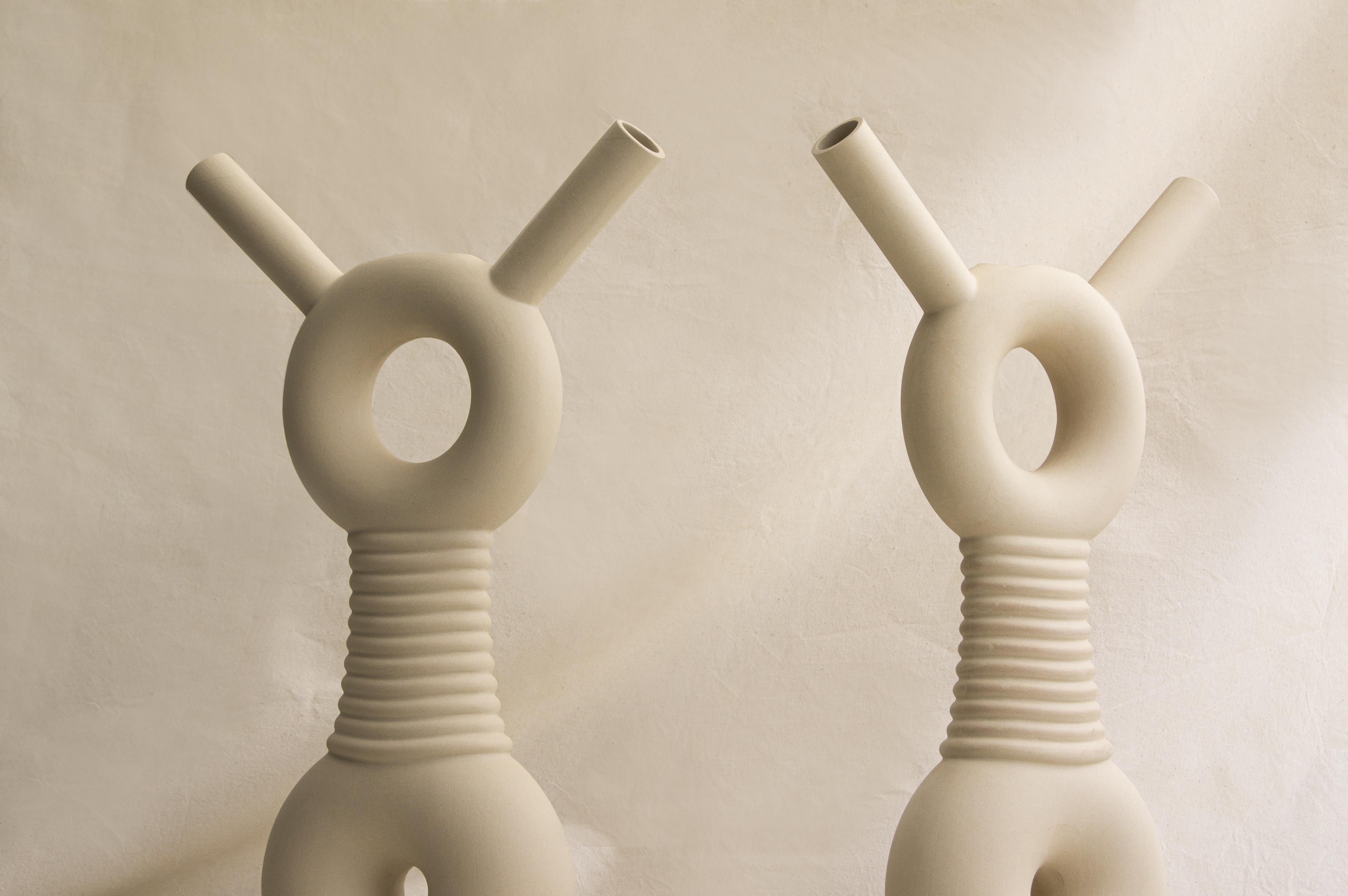 Contemporary White Cream Ceramic Watering Can for Vases and Garden For ...
