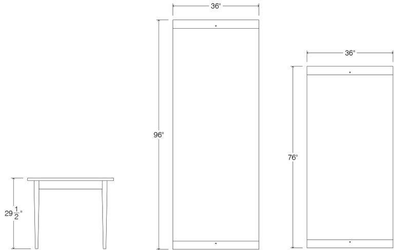 Contemporary White Oak Dining Table by Coolican and Company (36" x 96 ...