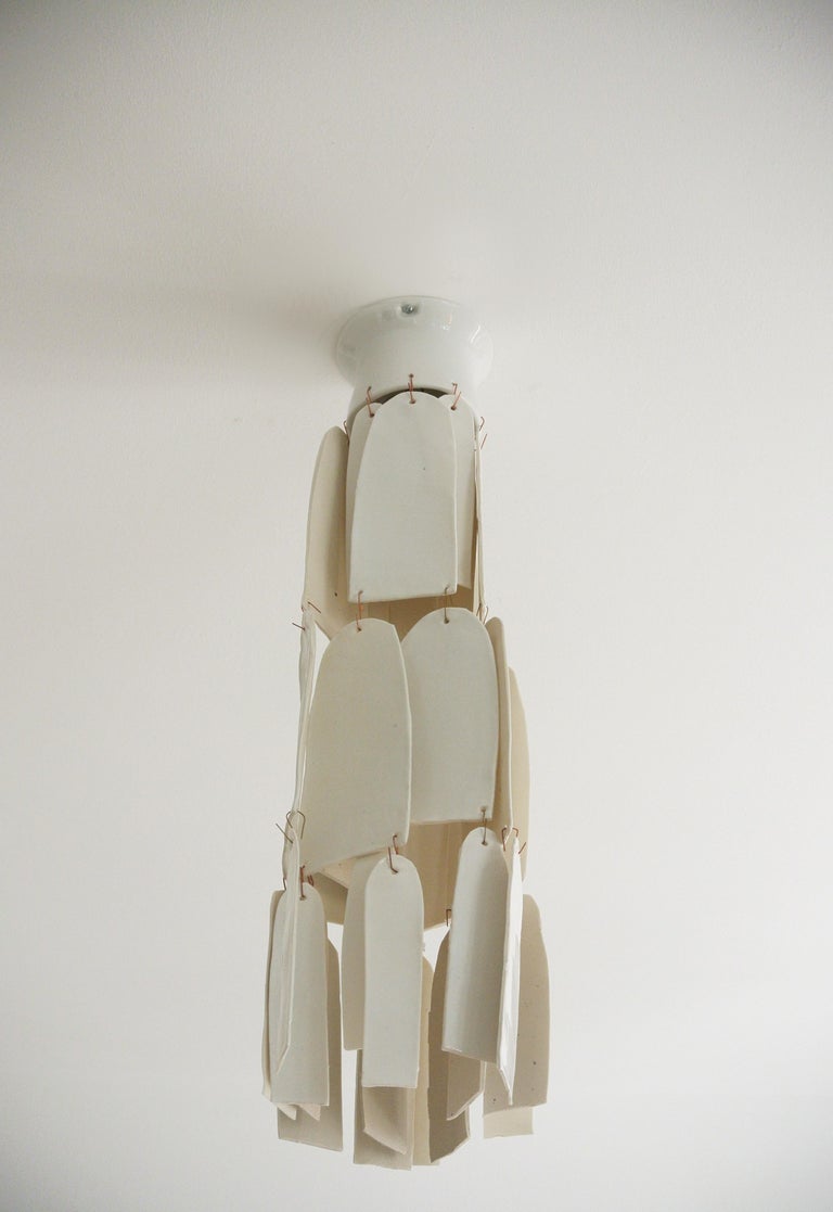 Contemporary White Porcelain Chandelier by Danish Artist Christine ...