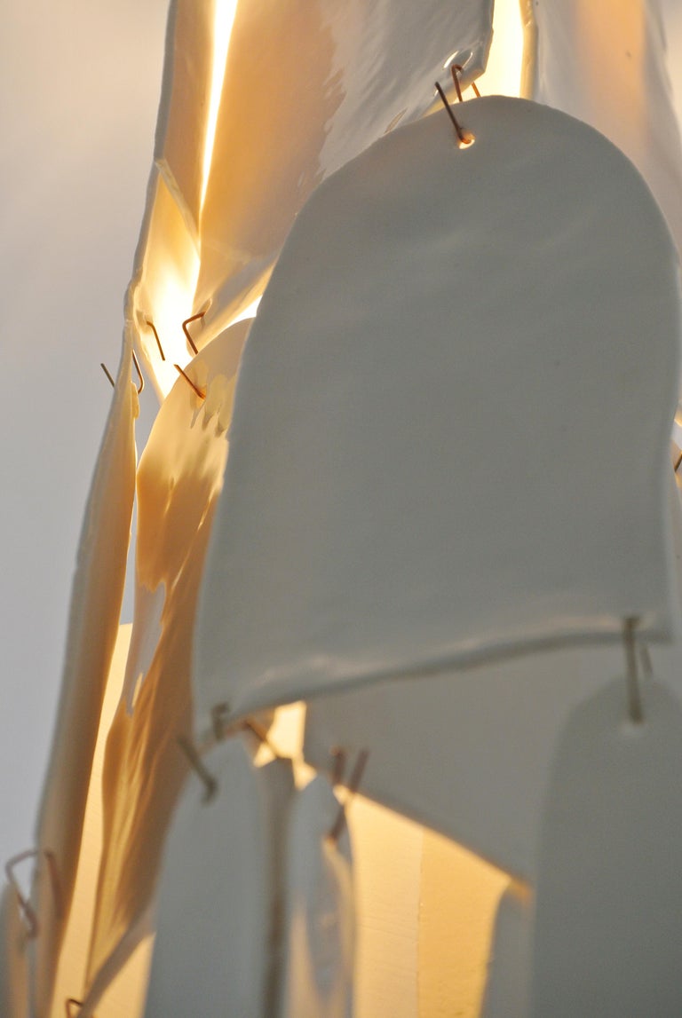 Contemporary White Porcelain Chandelier by Danish Artist Christine ...