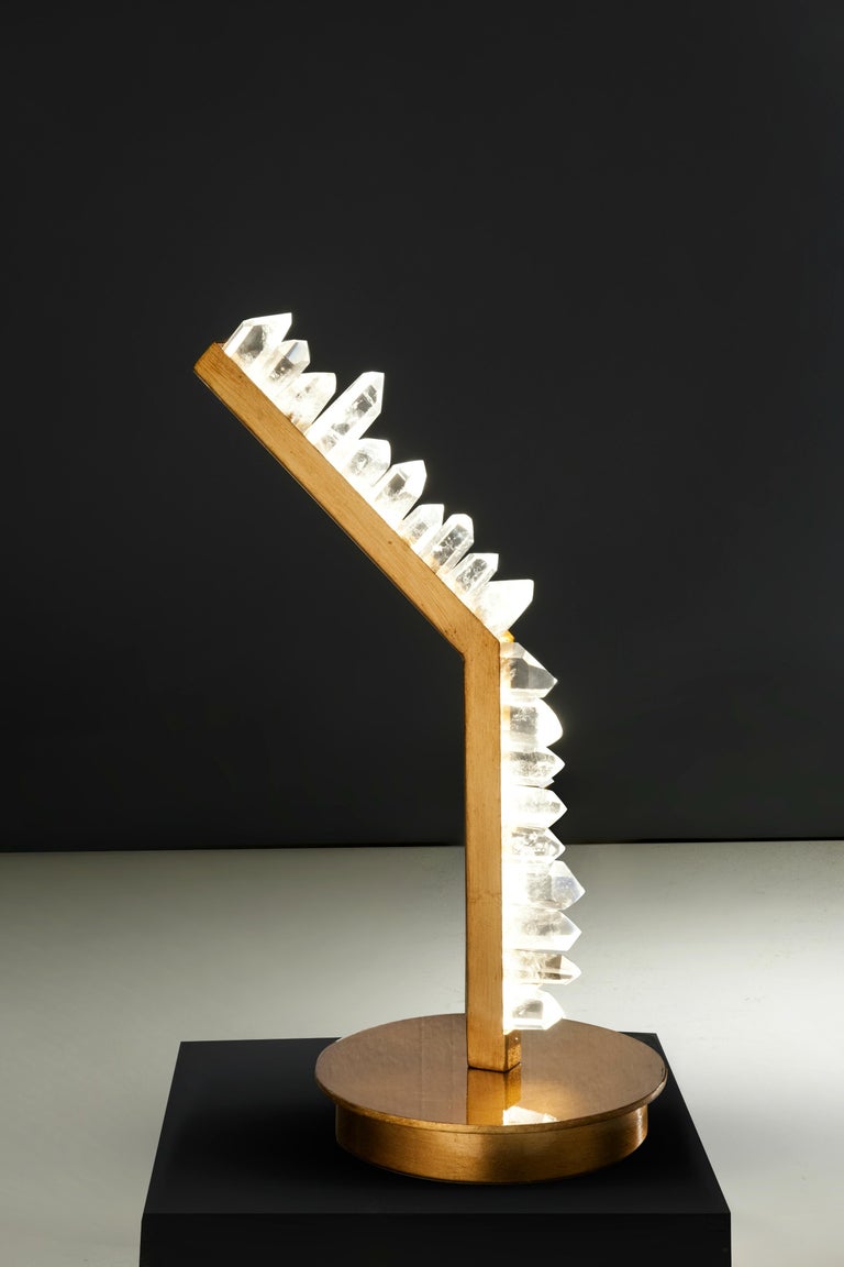 Contemporary White Quartz Table Lamp at 1stDibs