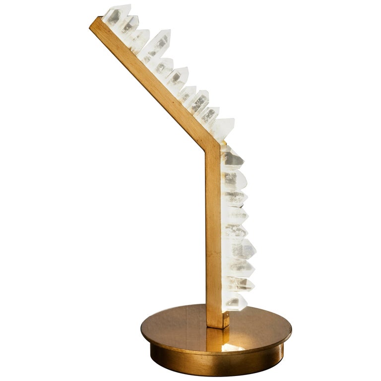 Contemporary White Quartz Table Lamp at 1stDibs