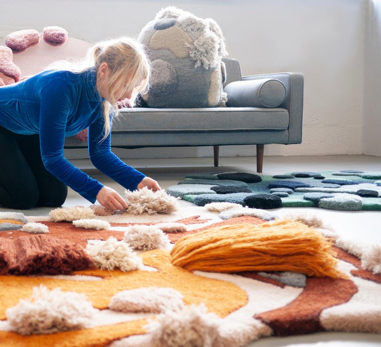 Contemporary, Wild Colourful Carpet, Angels Forever Swirl by Alfie ...