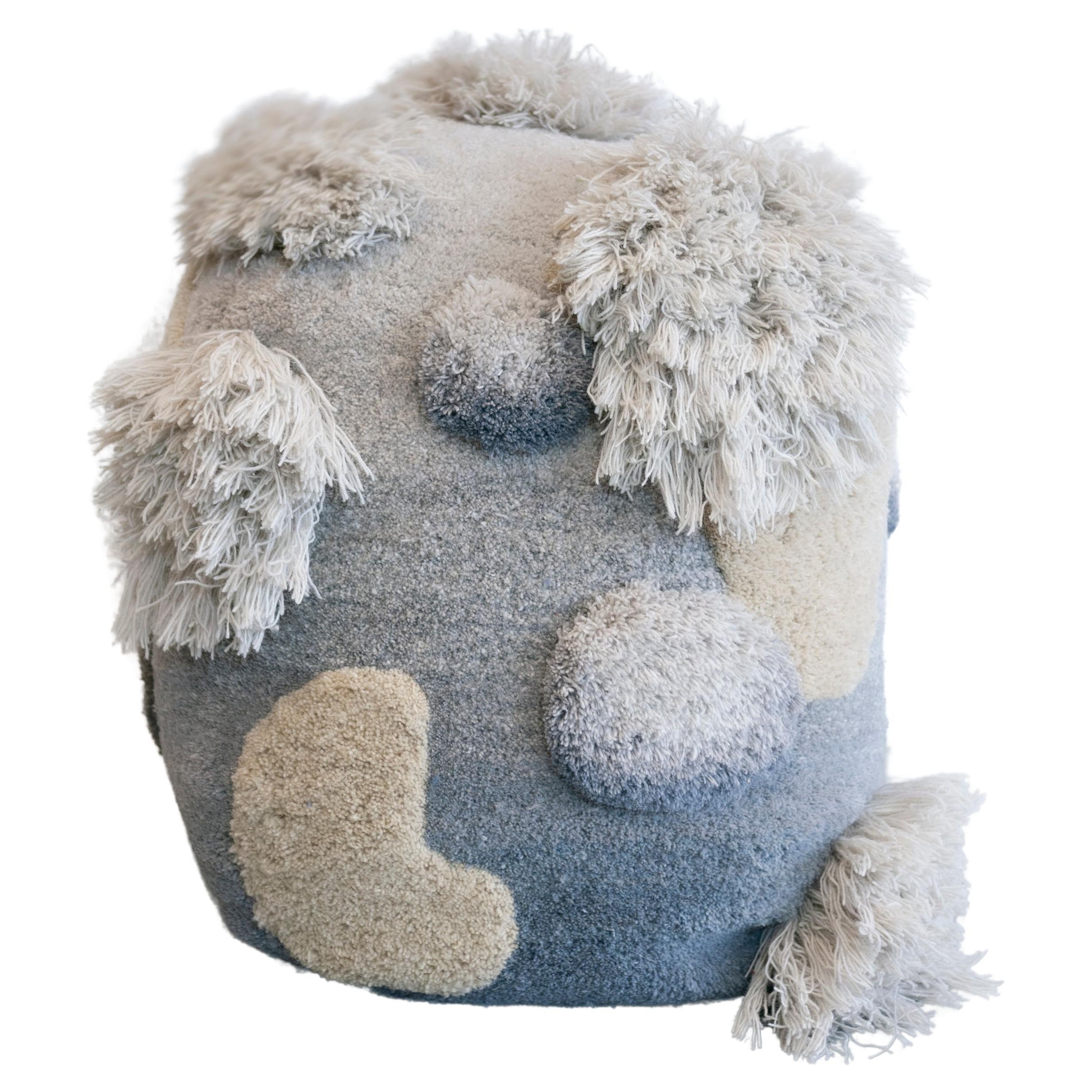 Contemporary Handwoven - Cloud Stool, Medium, Red For Sale at 1stDibs ...