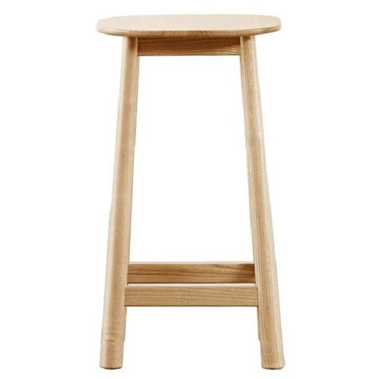 Contemporary Wood Haida Stool 75 Handcrafted in Sweden by David Design ...