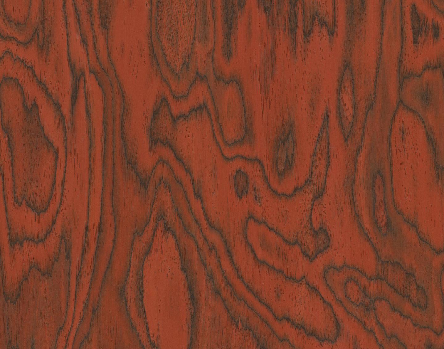 Contemporary Wood Veneered Dining Table. Red ALPI Sottsass Veneered ...