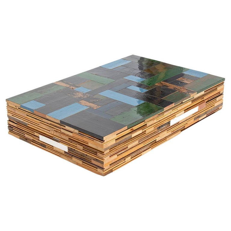 Modern Wooden Coffee Table, Waste Coffeecube in Scrapwood by Piet Hein ...