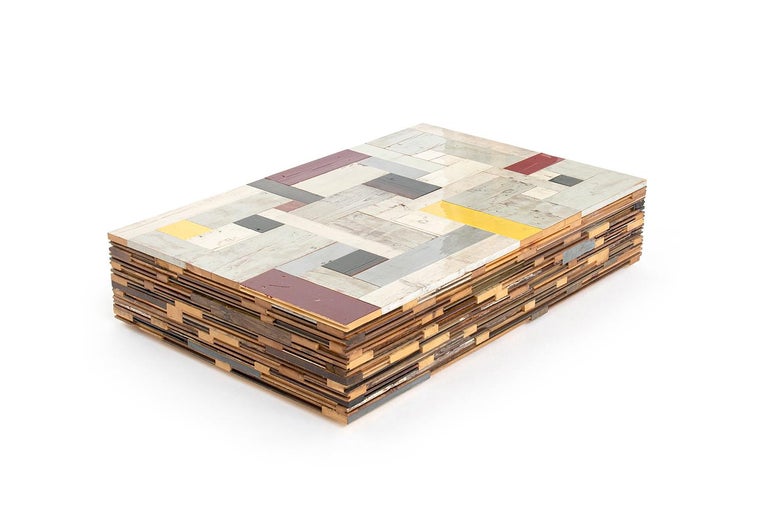 Modern Wooden Coffee Table, Waste Coffeecube in Scrapwood by Piet Hein ...