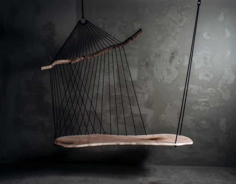 Modern Wooden Double Bench / Swing, Floating Divan by Chiel Kuijl for ...