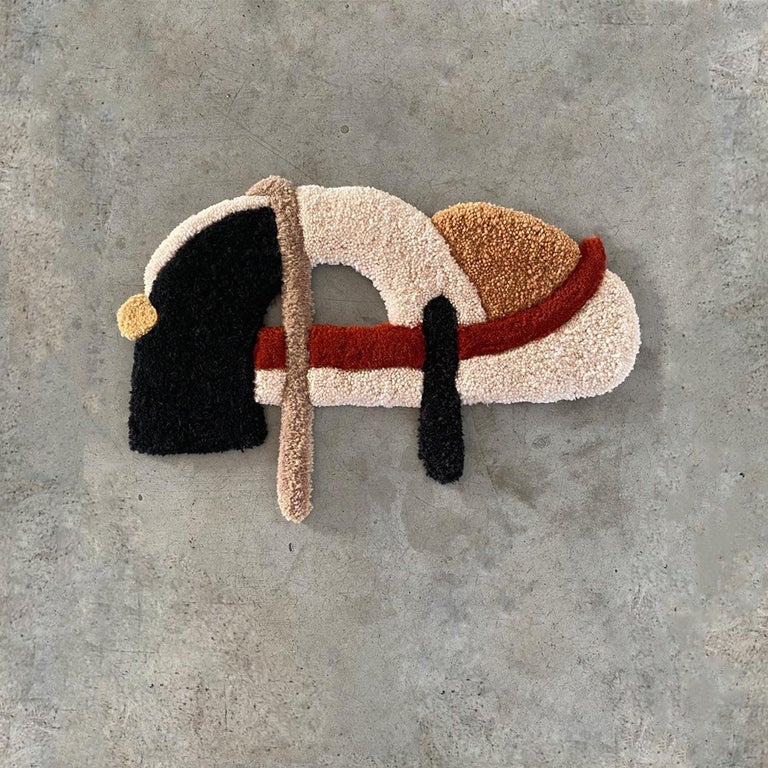 Contemporary Wool Tapestry with Modern Shapes, Opus Mini XVII by Mira ...