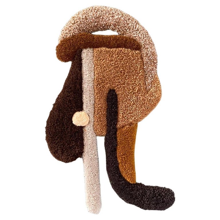 Contemporary Wool Tapestry with Modern Shapes, Opus Mini XXII by Mira ...