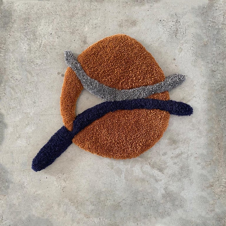 Contemporary Wool Tapestry with Modern Shapes, Opus Mini XXIV by Mira ...