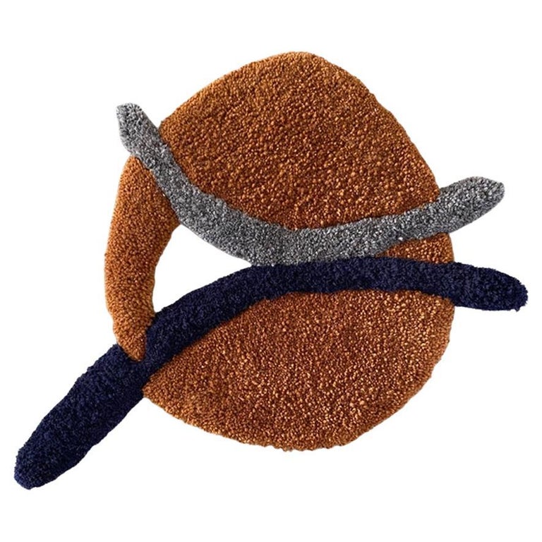 Contemporary Wool Tapestry with Modern Shapes, Opus Mini XXIV by Mira ...