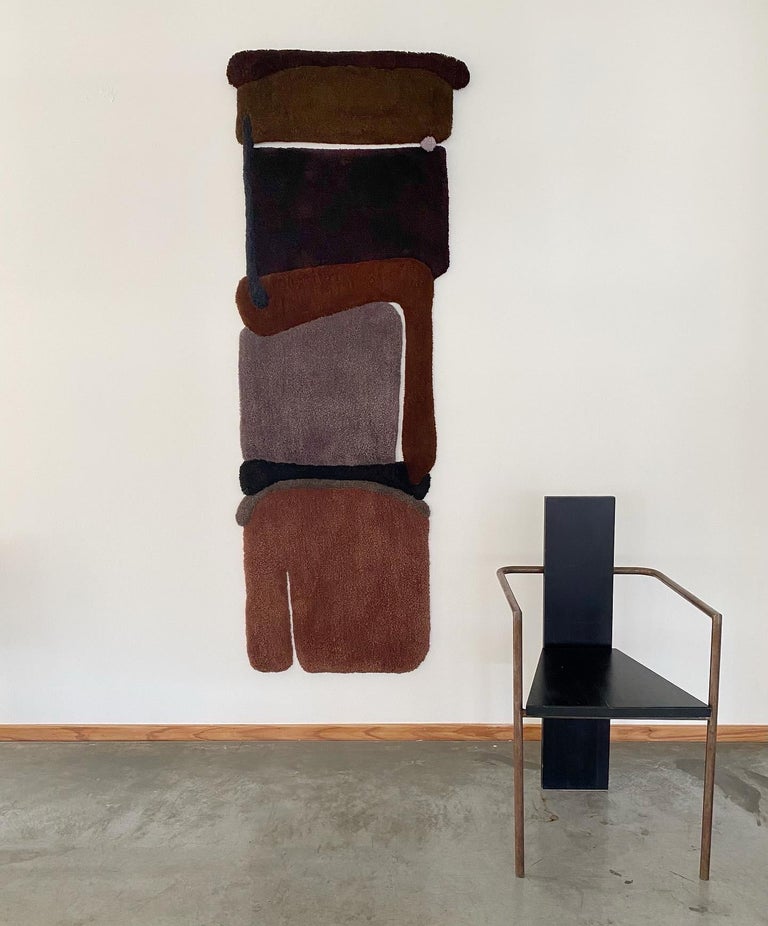 Contemporary Wool Wall Tapestry with Modern Shapes, Opus LXV by Mira ...