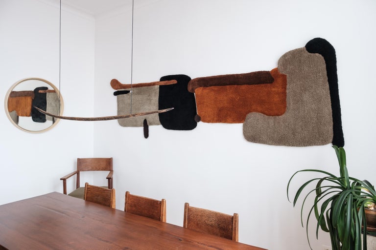 Contemporary Wool Wall Tapestry with Modern Shapes, Opus LXVII by Mira ...