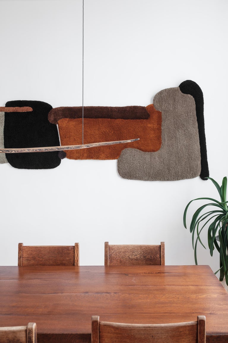 Contemporary Wool Wall Tapestry with Modern Shapes, Opus LXVII by Mira ...