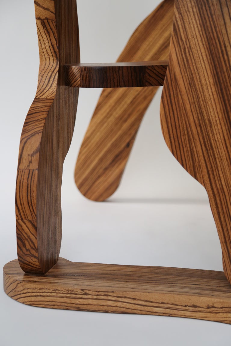 Contemporary Zebrano Wood Armchair by Soft Baroque at 1stDibs
