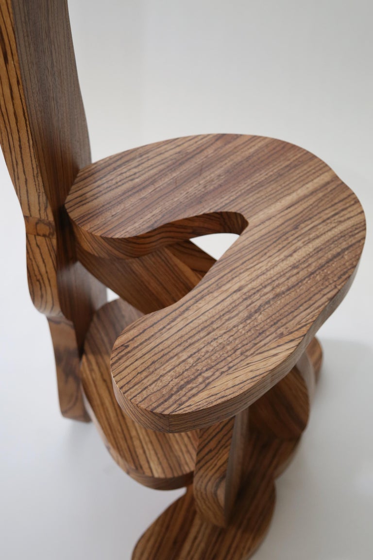 Contemporary Zebrano Wood Chair by Soft Baroque For Sale at 1stDibs ...
