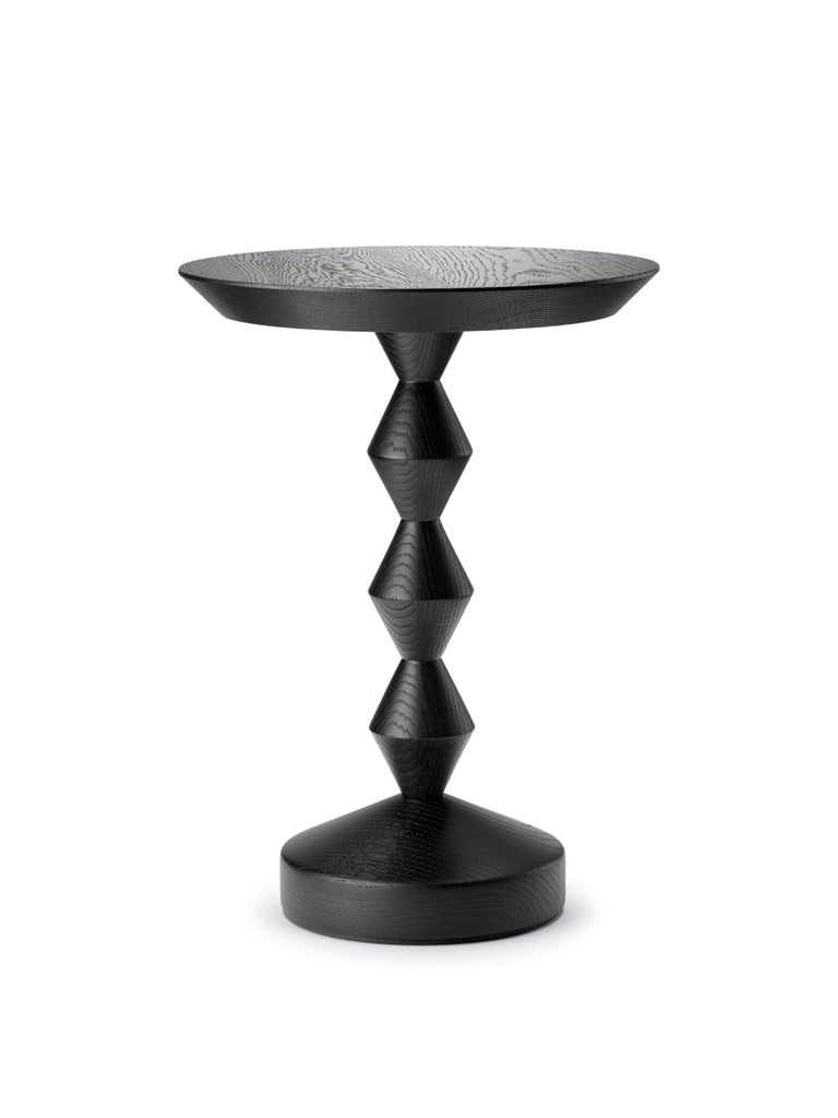 Contemporary Zic-Zac Occasional Table in Oak or Walnut expertly lathe ...