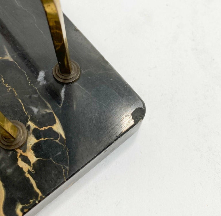 Continental Art Deco Bronze and Black Portor Marble Desk Set, circa ...