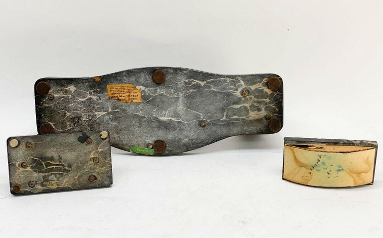 Continental Art Deco Bronze and Black Portor Marble Desk Set, circa ...