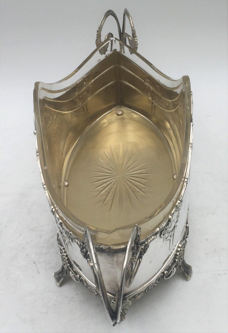 Continental Austrian Silver Centerpiece Bowl in Art Nouveau Style For ...
