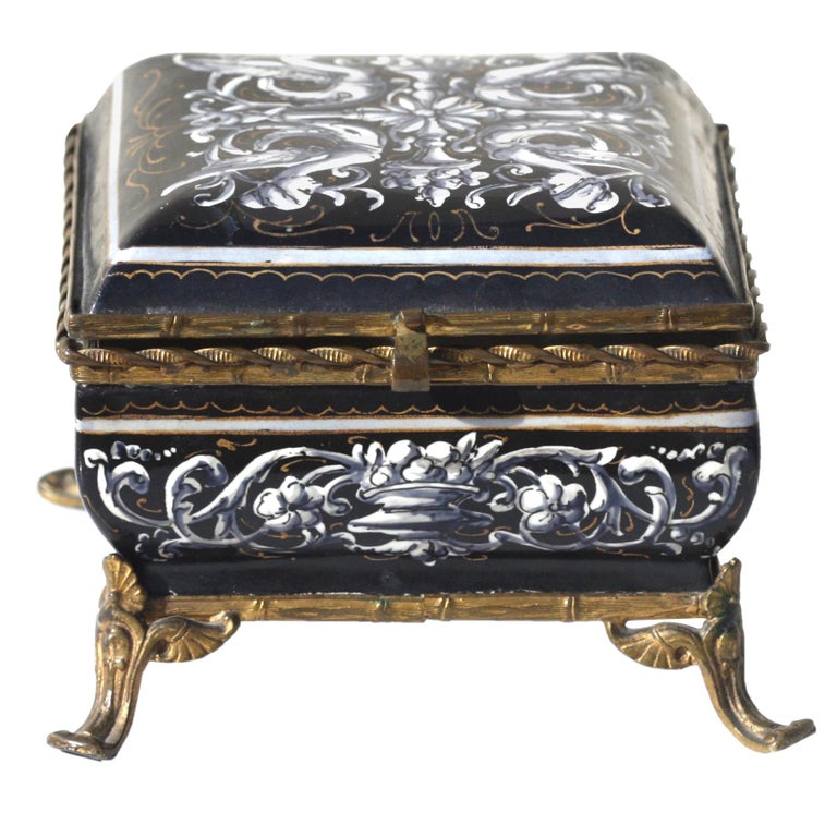 Continental Baroque Style Gilt Bronze Mounted Enamel Box Late 19th ...