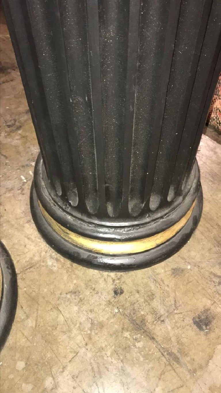 Continental Black Lacquered Architectural Columns at 1stDibs