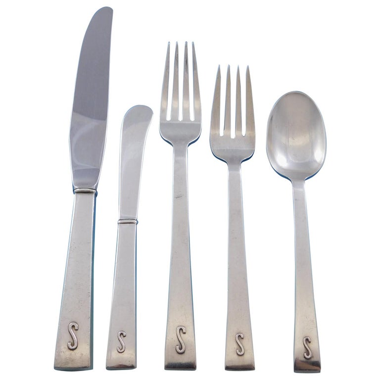 Continental by International Sterling Silver Flatware Service Set 83 ...