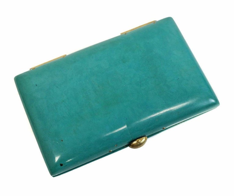 Continental Celluloid Mixed Metal Inlay Dance Card Case Holder 14k Gold ...