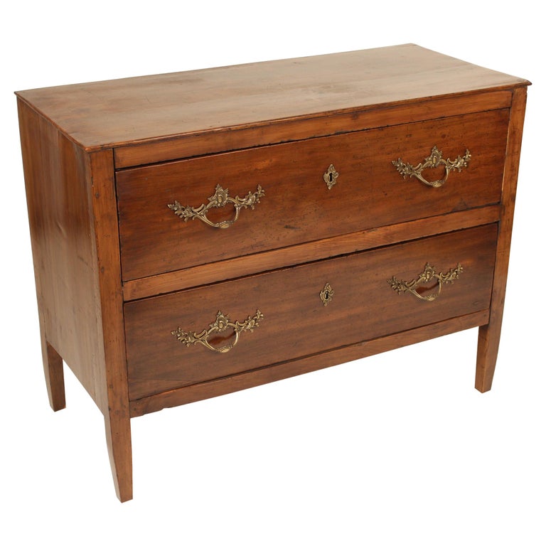 Continental Directoire Fruit Wood Chest of Drawers at 1stDibs
