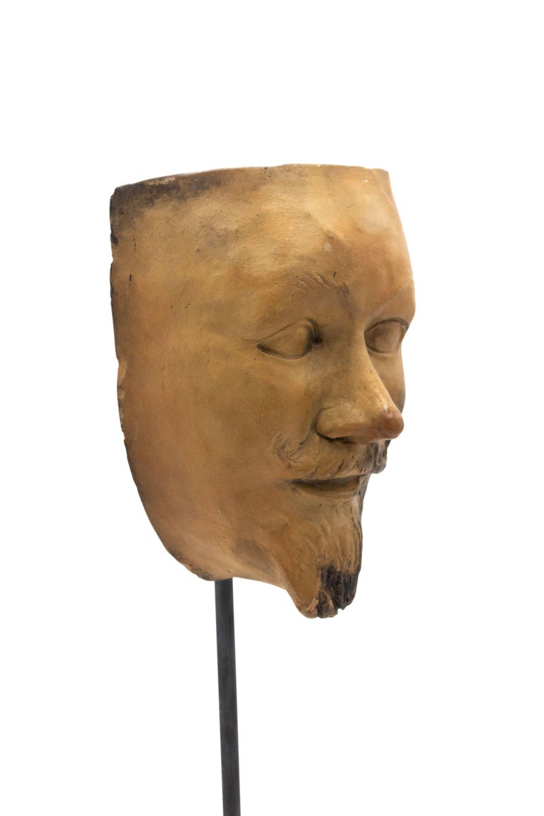 Continental German Terra-Cotta Mask For Sale at 1stDibs