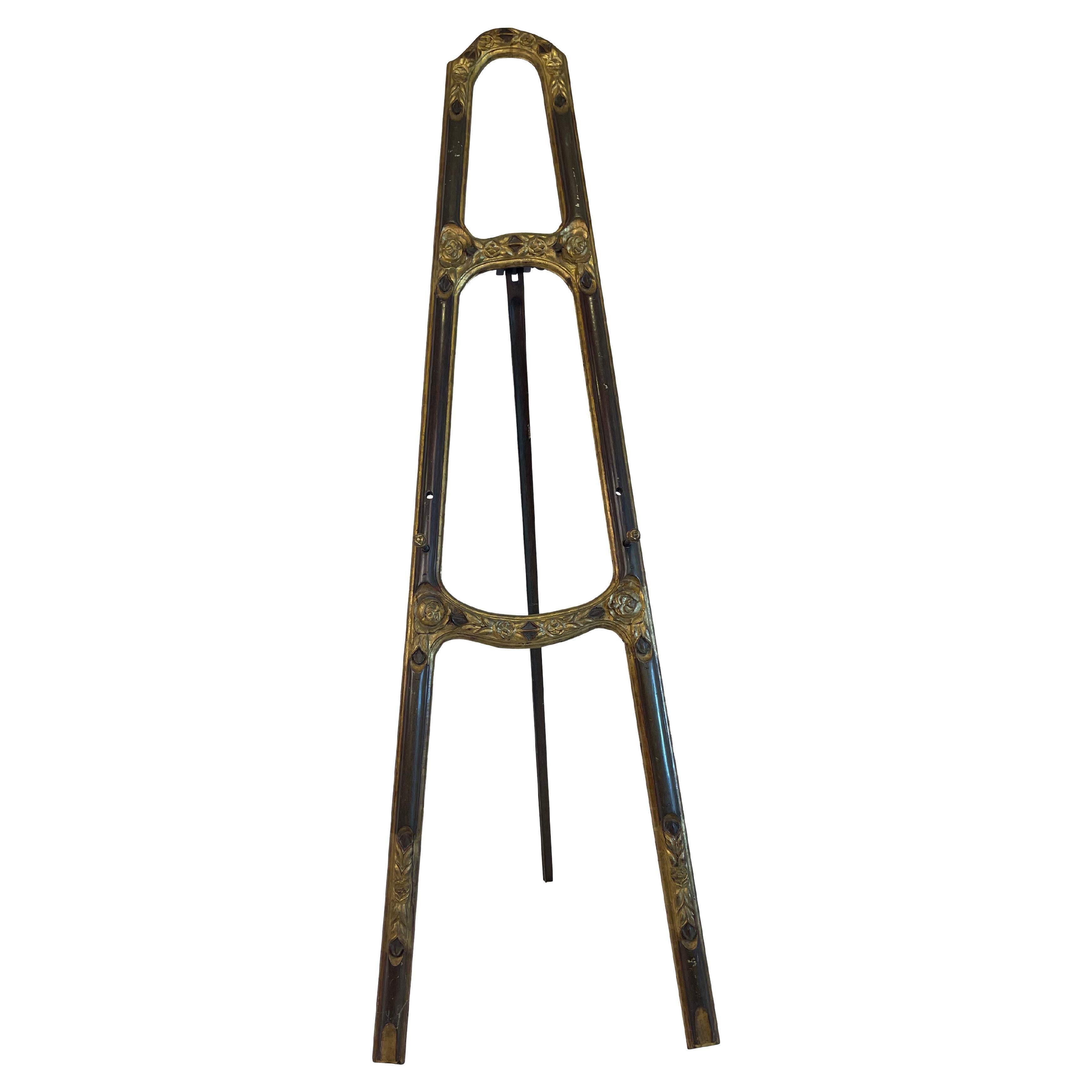 Outstanding Antique Studio or Gallery Easel / Painting Display Stand ...