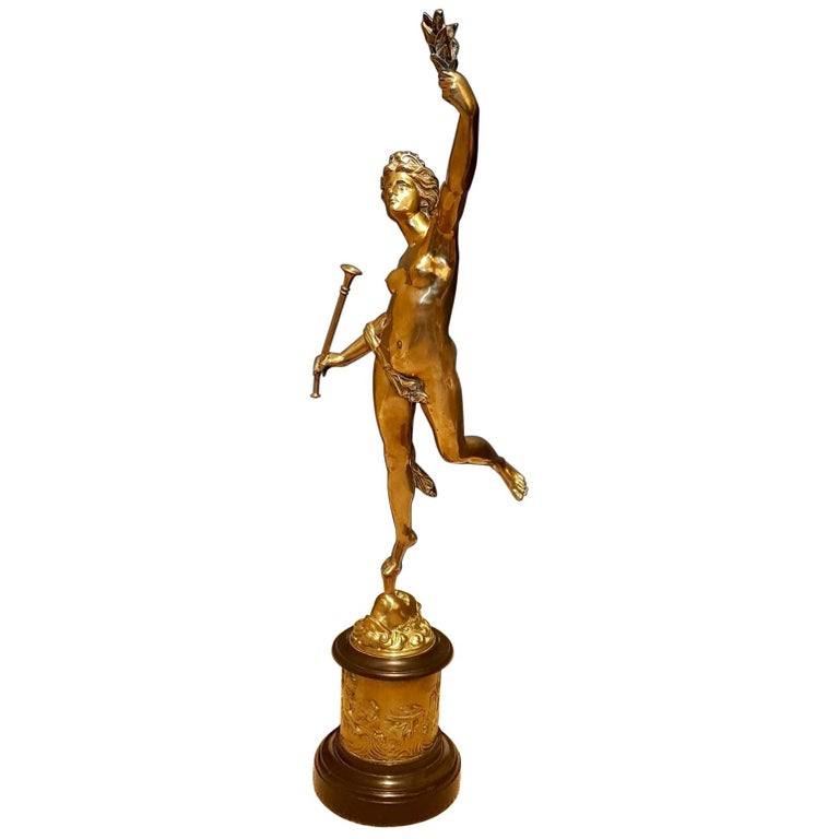 Continental Polished Bronze of Fortuna after Giambologna at 1stDibs