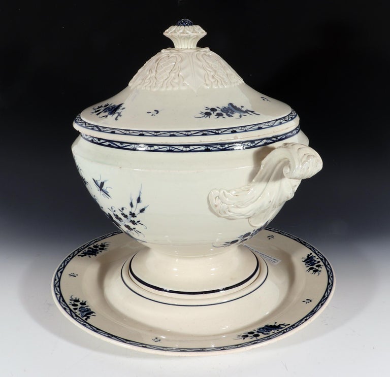 Continental Pottery Large Chinoiserie Soup Tureen, Cover and Stand ...