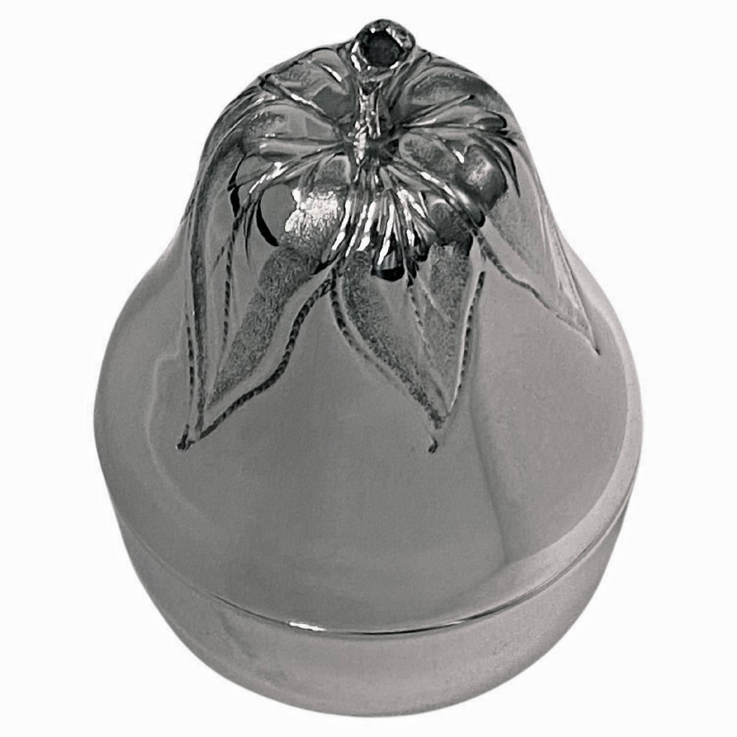 Continental Silver Fruit Pear Box Italian mid 20th century. For Sale at ...