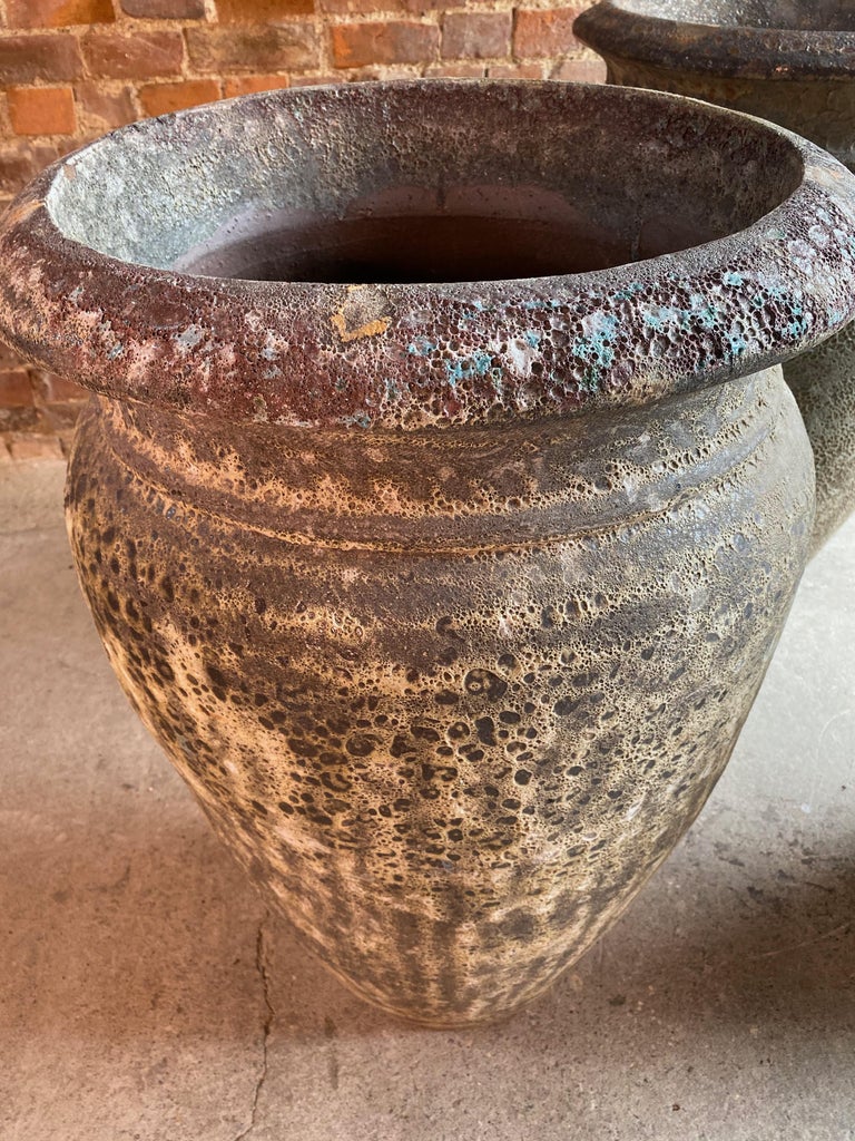 Continental Terracotta Garden Urns Reclaimed Distressed Outdoor ...