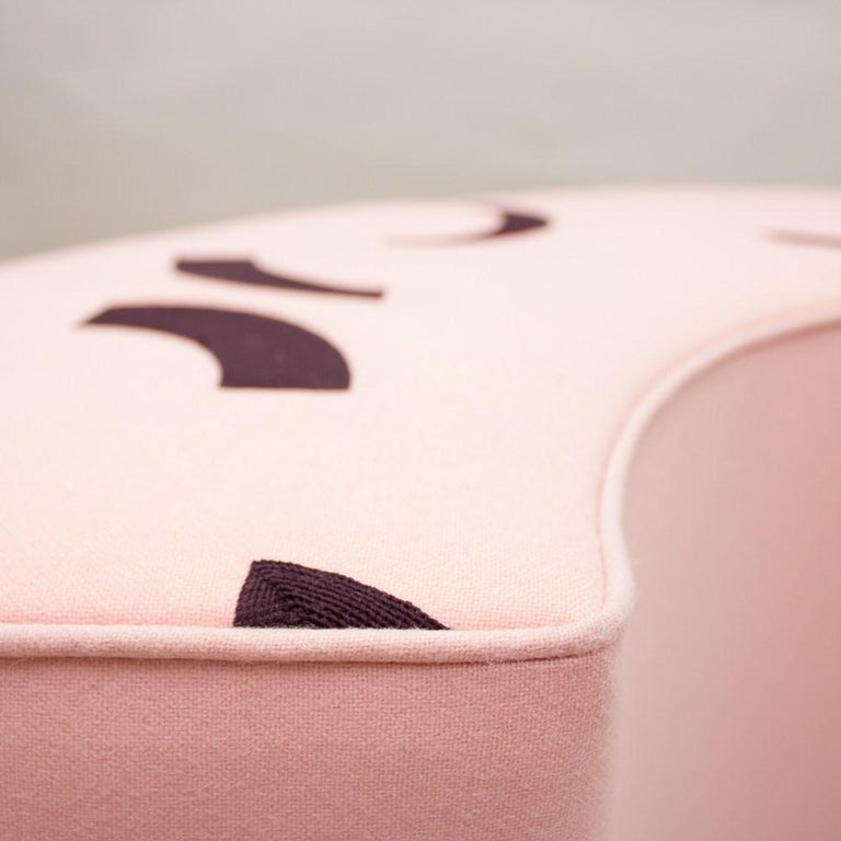 Contour Embroidered Corner Stool, Quilted Rocking Stool, Modern Corner ...