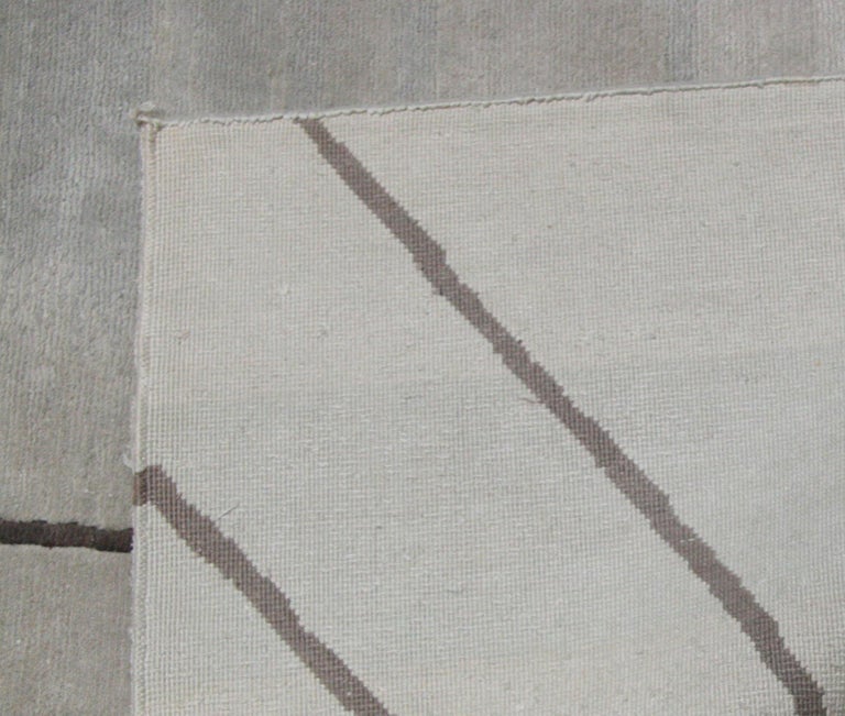 Contour Lines Silver Area Rug at 1stDibs