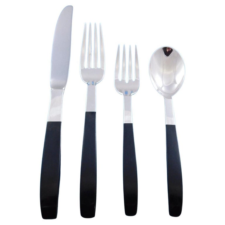 Contrast by Lunt Sterling Silver Cutlery Set Service Mid Century Modern ...