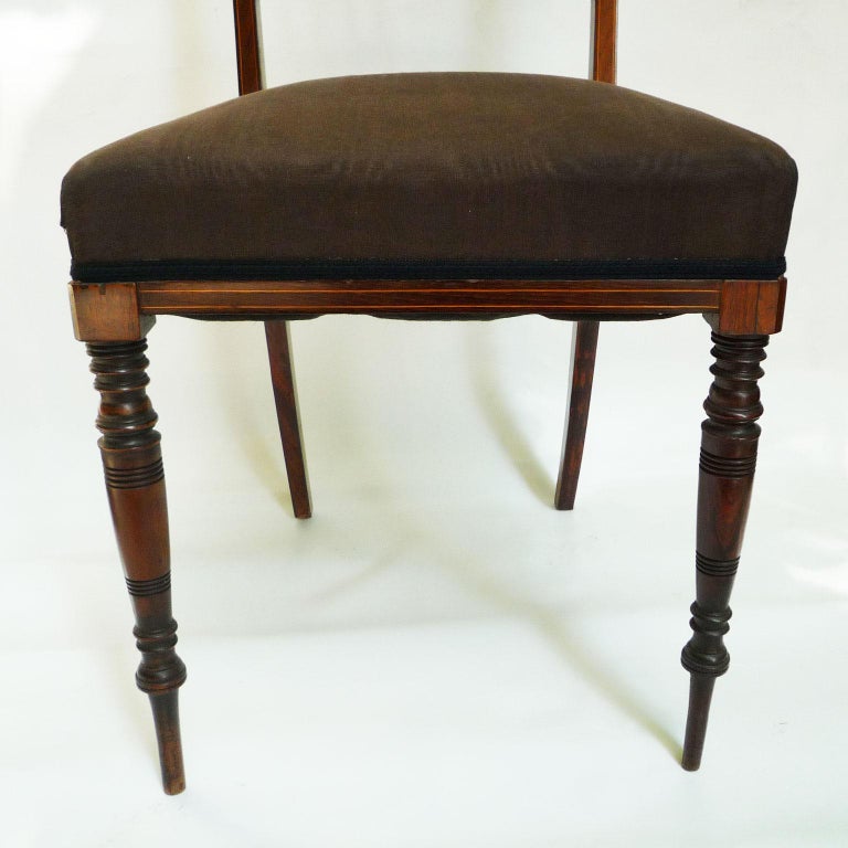 Conversation Chair Made of Elm with Elaborate Inlays circa 1800 ...