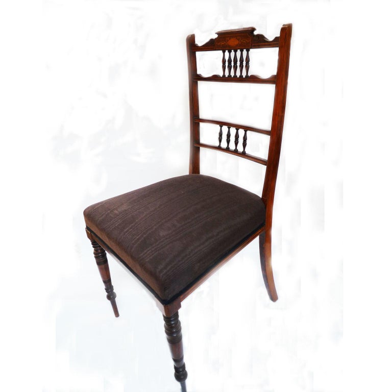 Conversation Chair Made of Elm with Elaborate Inlays circa 1800 ...