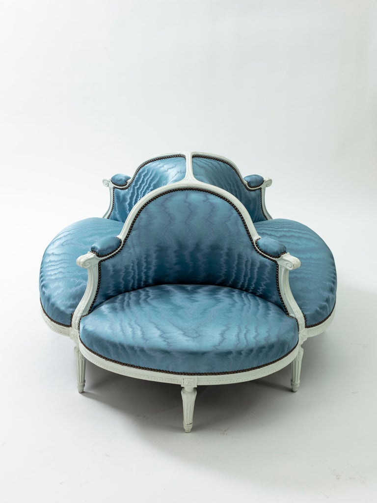 Conversation Settee or Borne Settee from the Napoleon III Period at 1stDibs