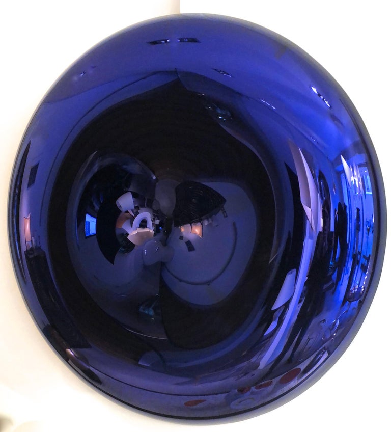 Very Large Convex and Concave Midnight Blue Mirror by Christophe ...